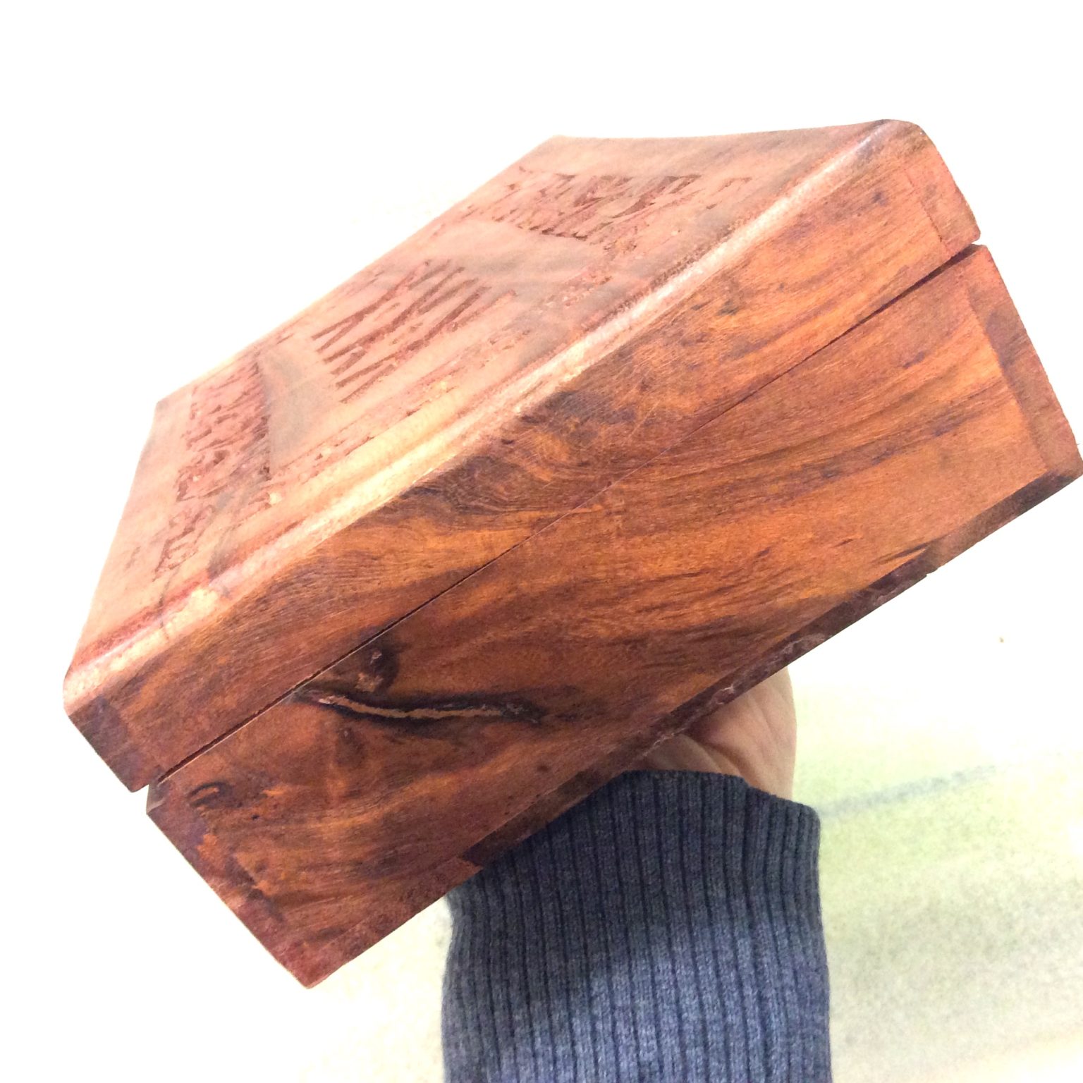 Boite a rouler, spliff box large, en bois massif – Natural Mystic