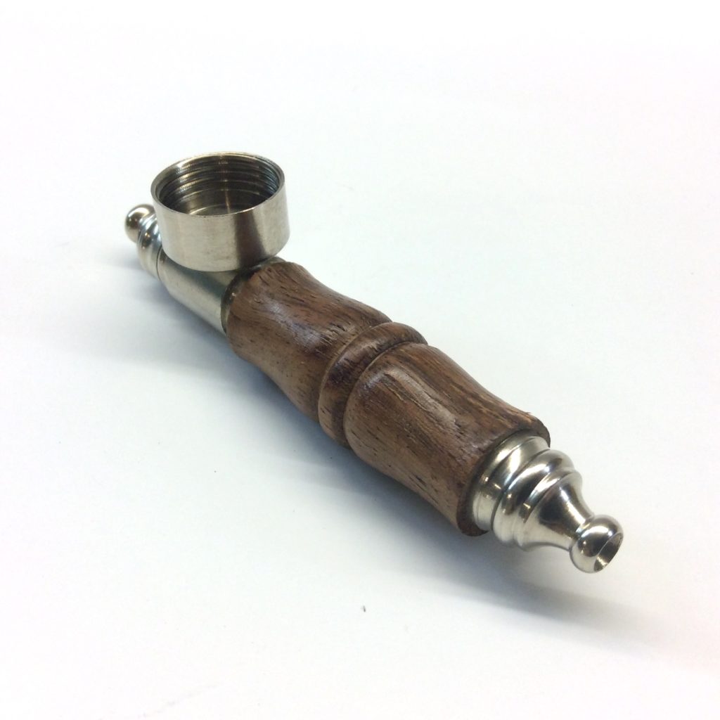 Petite pipe métal et bois avec prise d’air – Natural Mystic